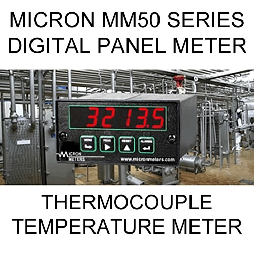 Micron MM50 Digital Panel Meter | Thermocouple Temperatue & Controller